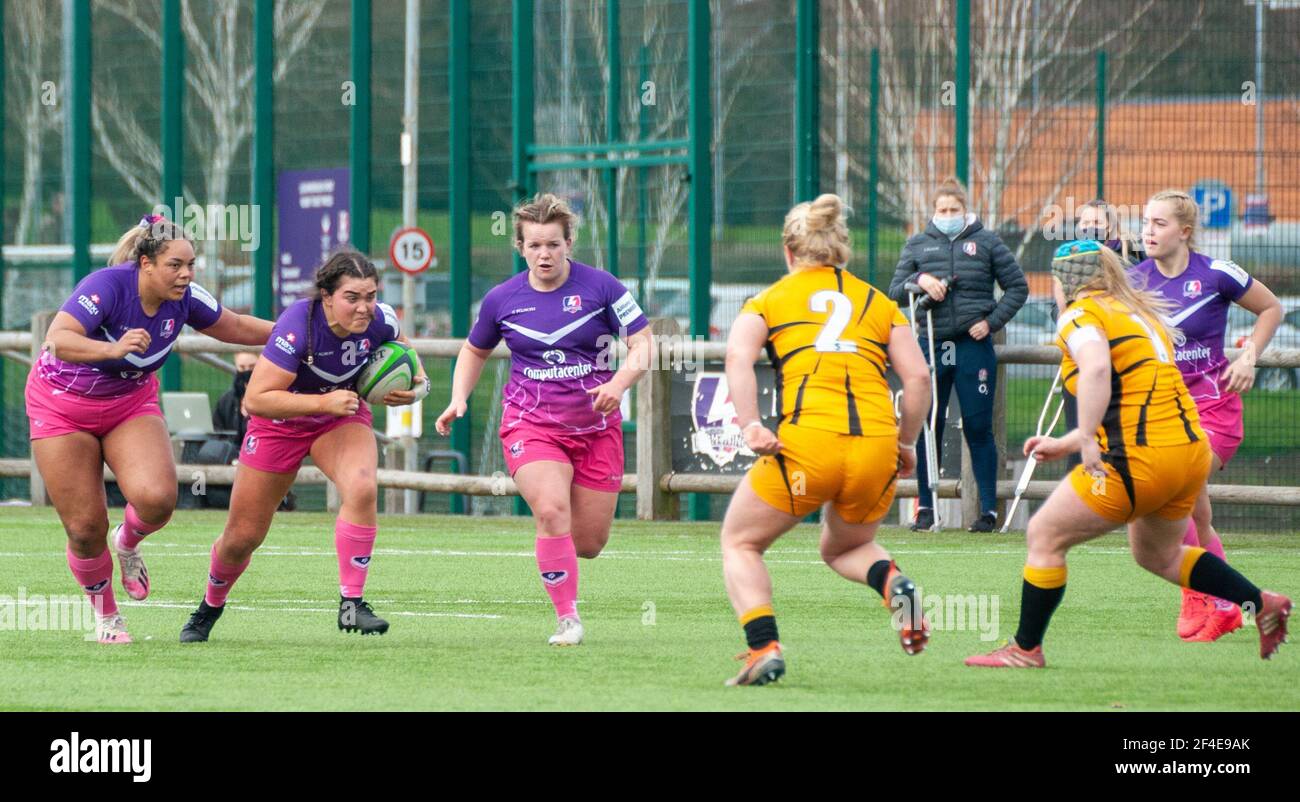 Loughborough, UK. 20th Mar, 2021. Bryony Field of Loughborough makes a ...