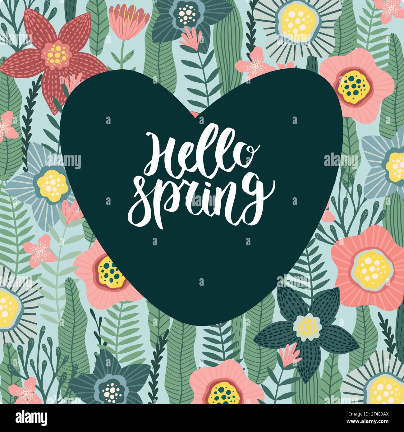 Vector abstract spring background with copy space for text. Templates ...