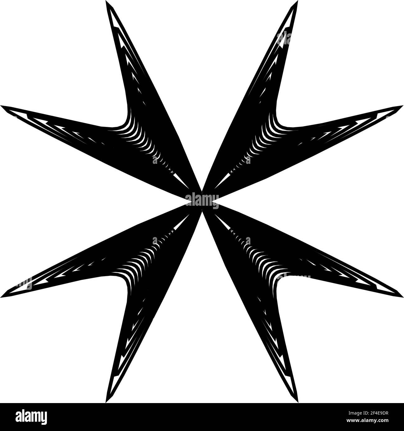 Geometric mandala - Radial, Circular Motif icon, symbol. Radiating ...