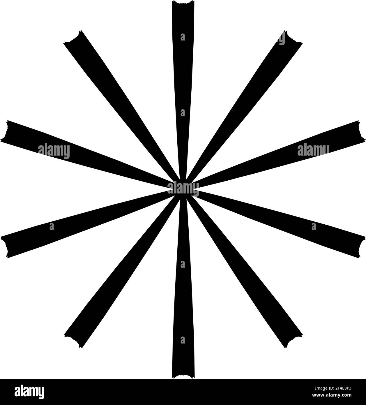 Geometric mandala - Radial, Circular Motif icon, symbol. Radiating ...