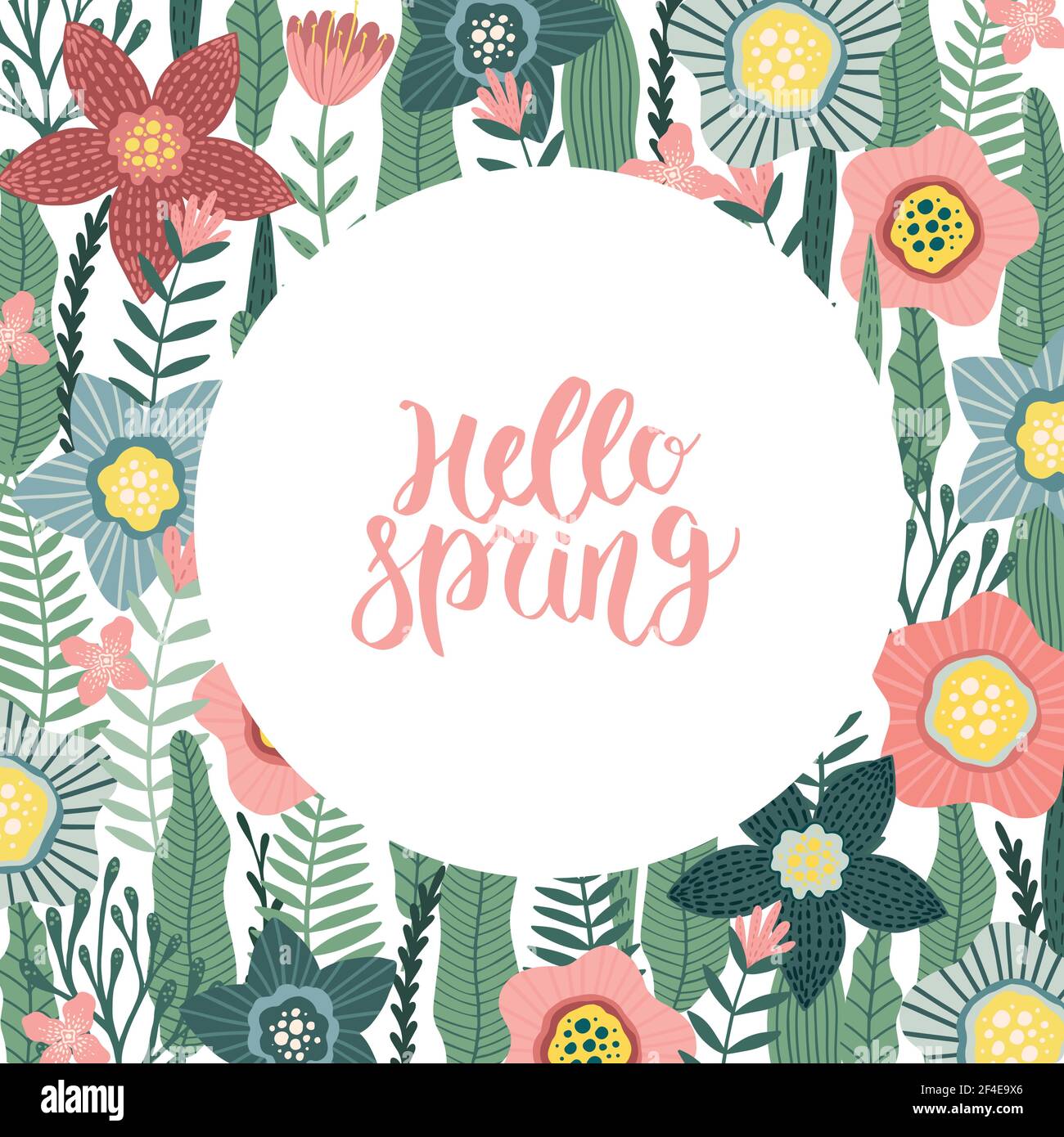 Vector abstract spring background with copy space for text. Templates ...