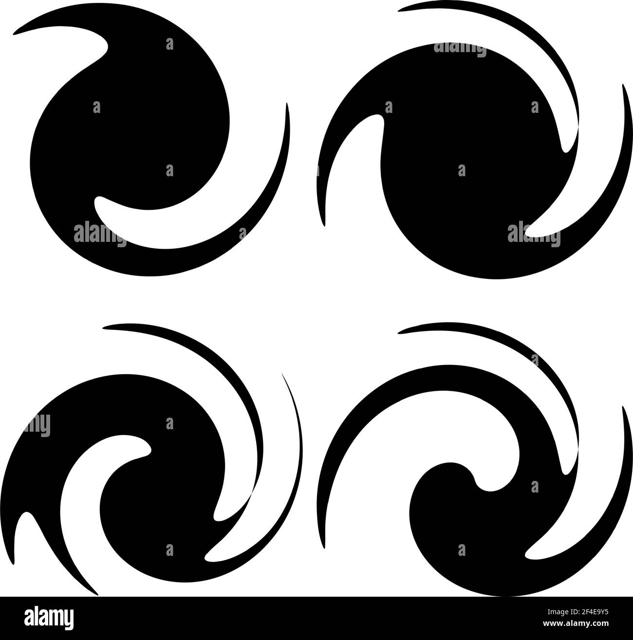 Cyclical circle, helix, volute element. Concentric shape with rotation ...