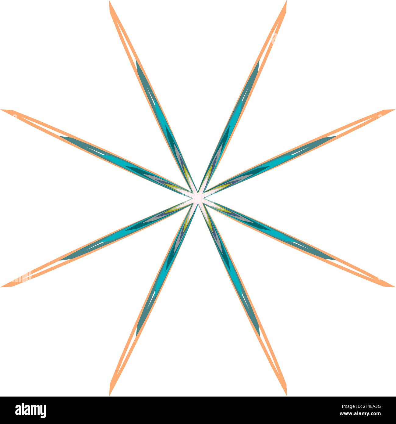 Geometric mandala - Radial, Circular Motif icon, symbol. Radiating ...