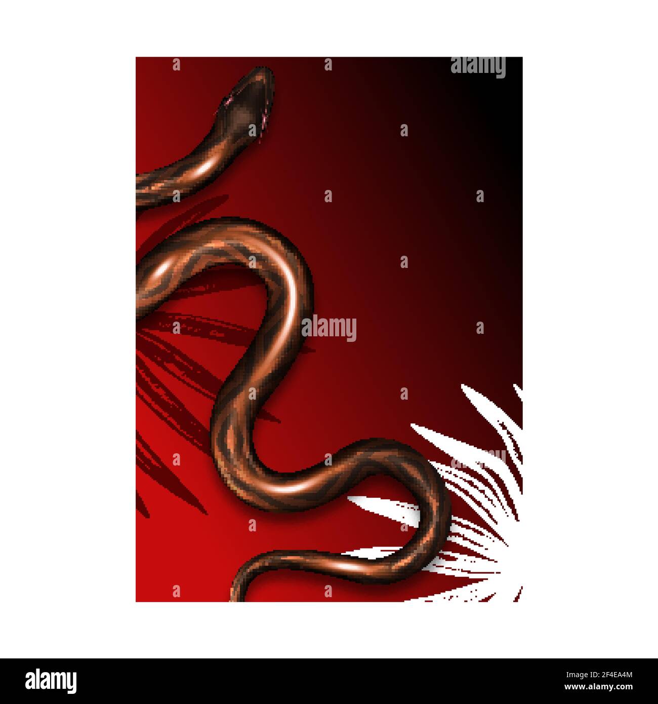 Exotic Snakes Terrarium Advertising Banner Vector Illustration Stock ...