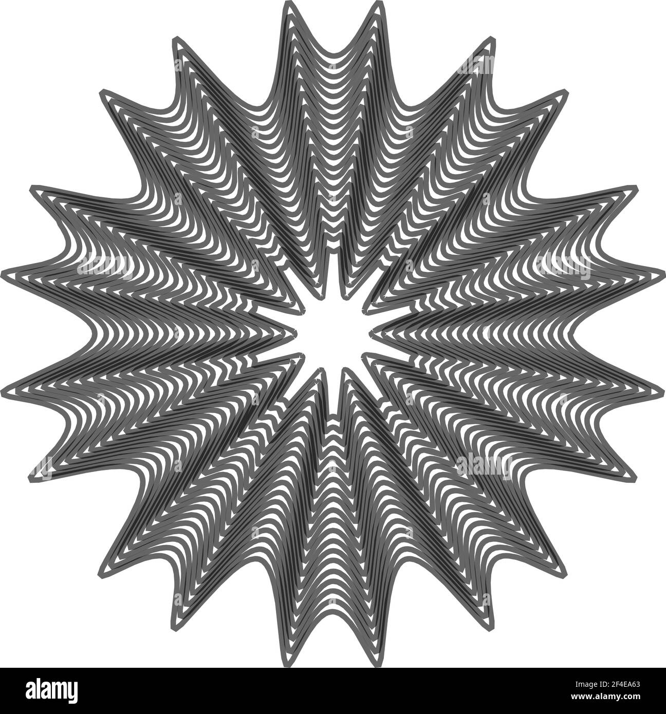 Geometric mandala - Radial, Circular Motif icon, symbol. Radiating ...
