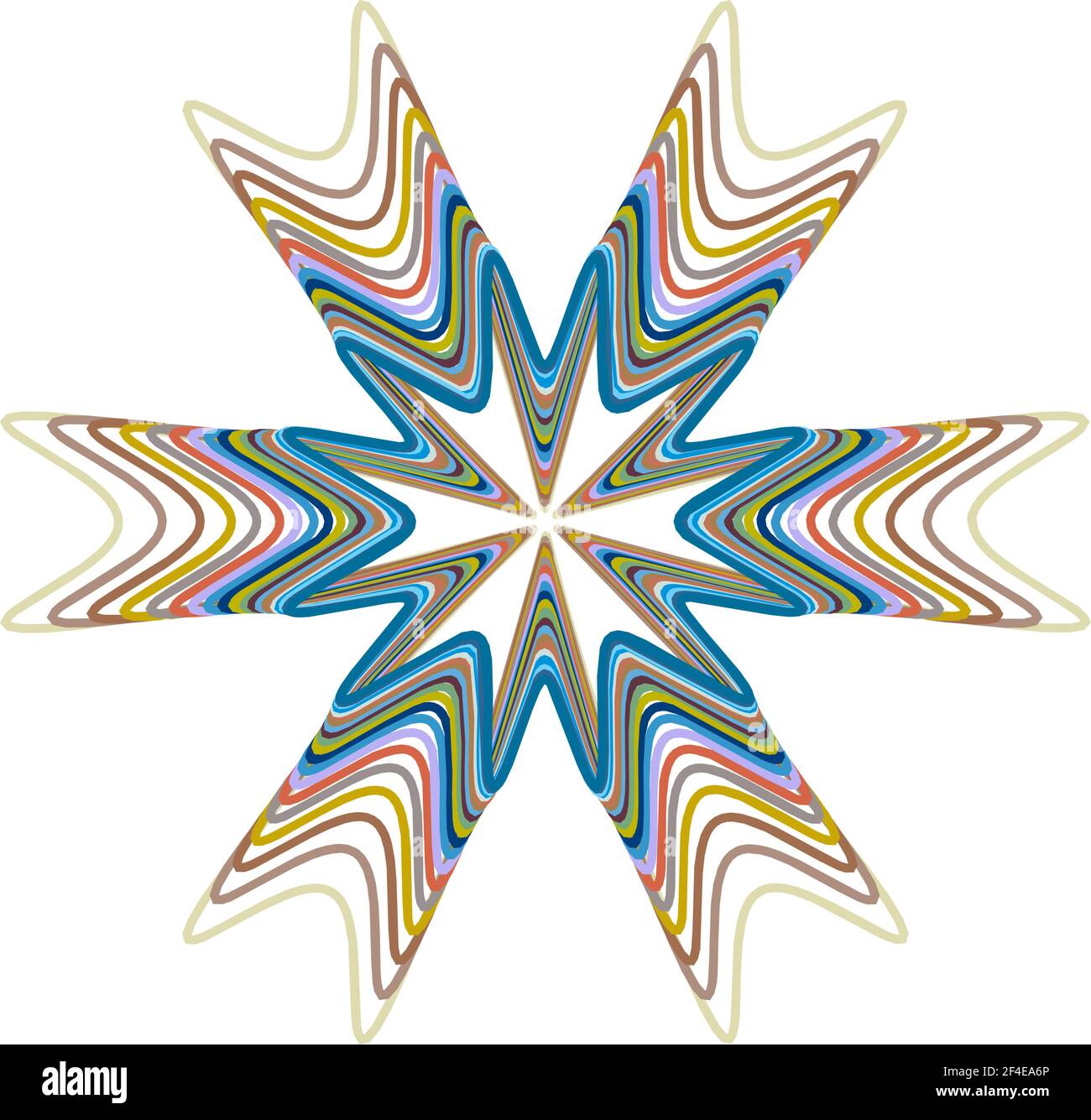 Geometric mandala - Radial, Circular Motif icon, symbol. Radiating ...