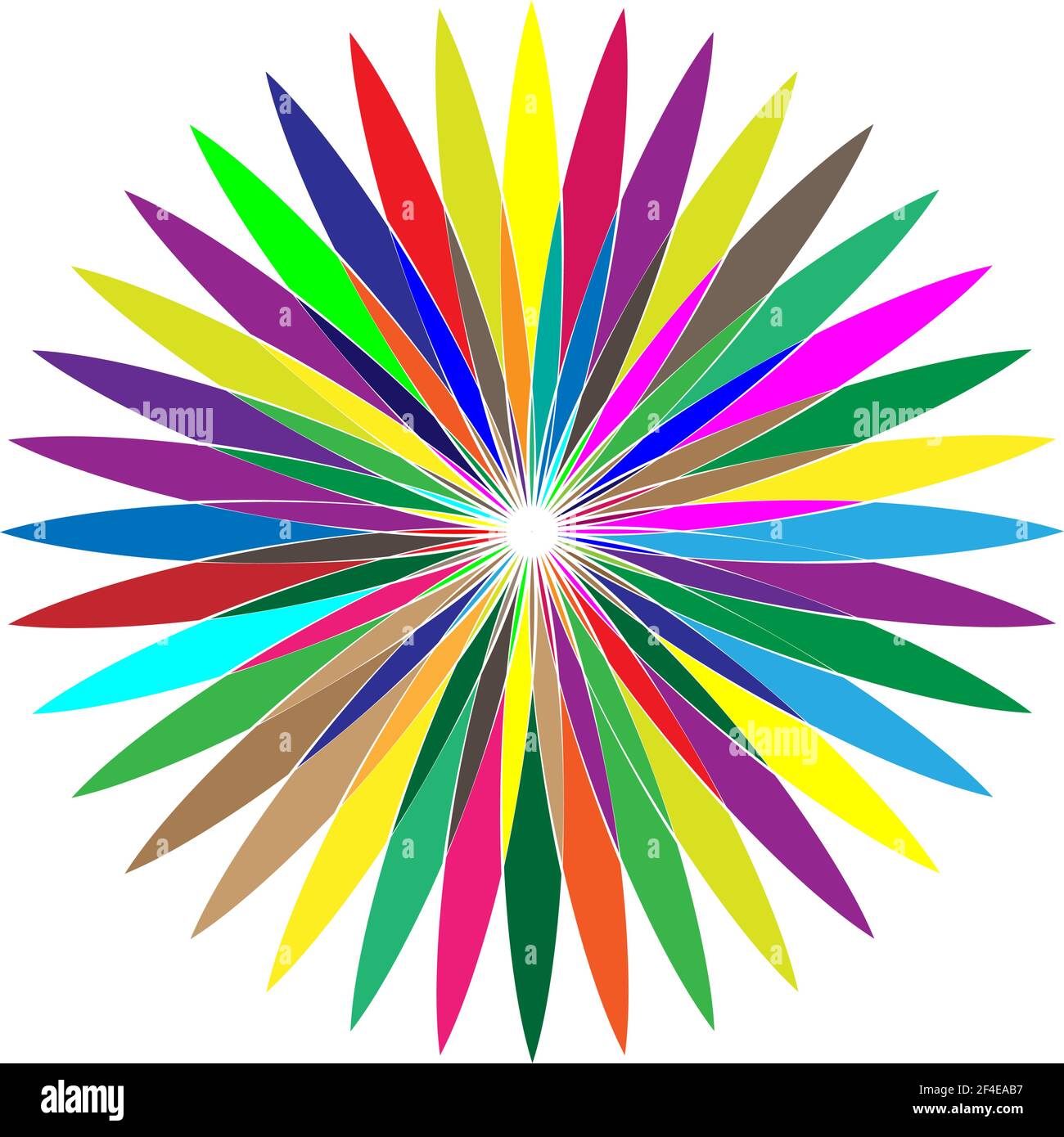 Colorful, spectrum colored abstract mandala, motif icon. Abstract ...