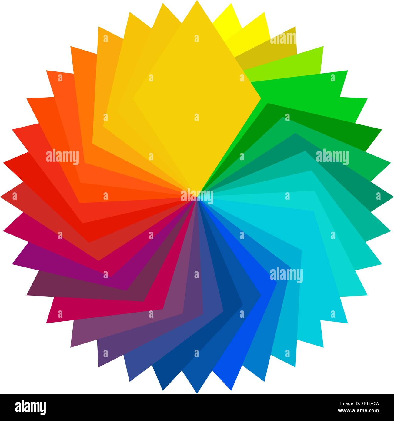 Colorful, spectrum colored abstract mandala, motif icon. Abstract ...