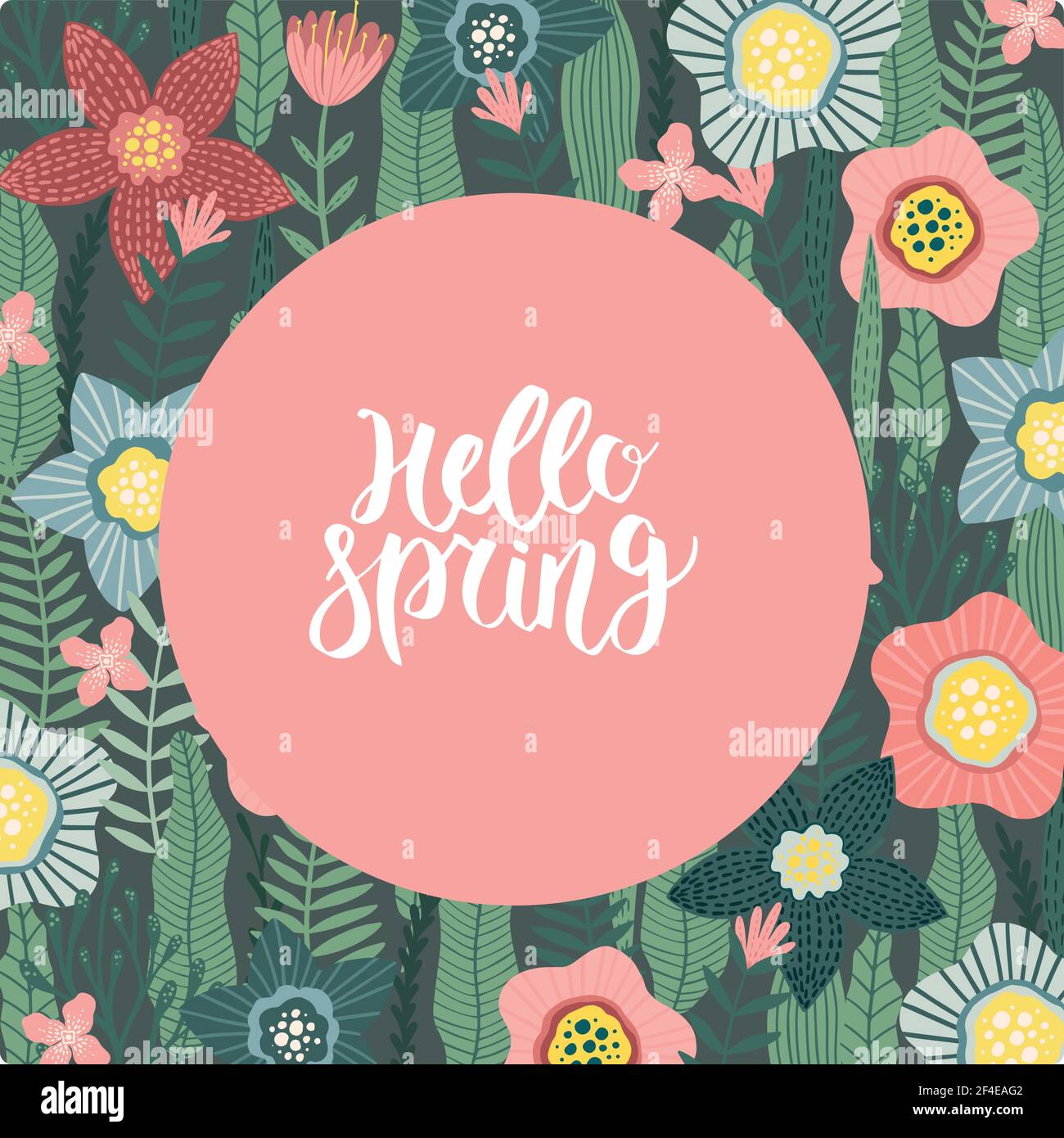 Vector abstract spring background with copy space for text. Templates ...