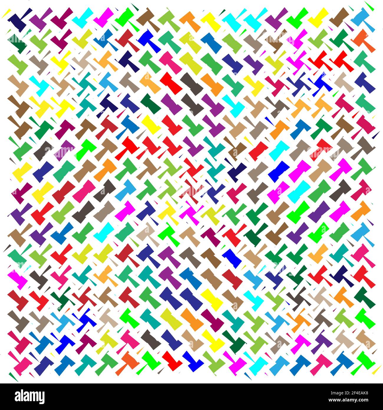 Random shapes arranged as mosaic, tessellating pattern. Colorful ...