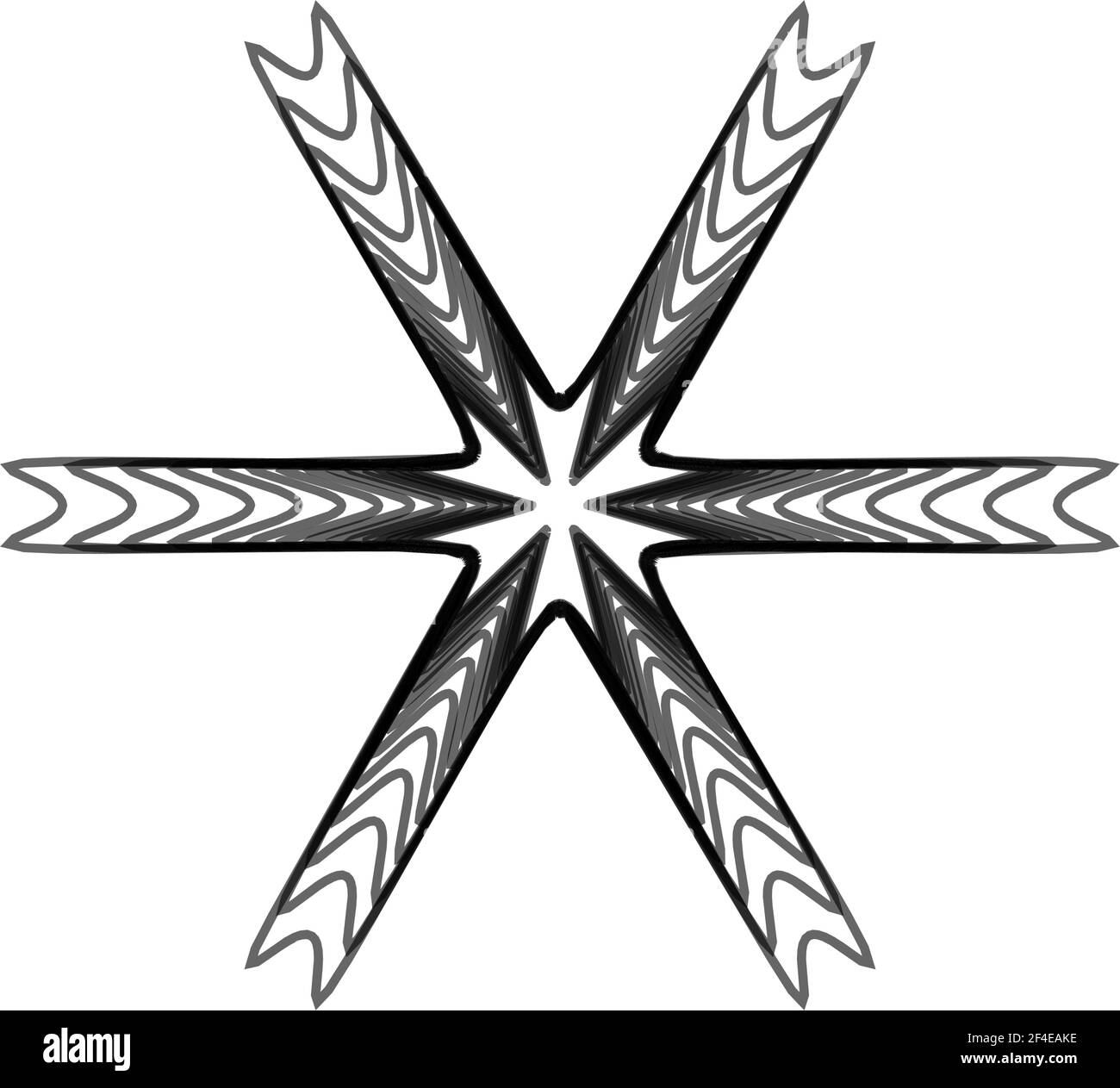 Geometric mandala - Radial, Circular Motif icon, symbol. Radiating ...