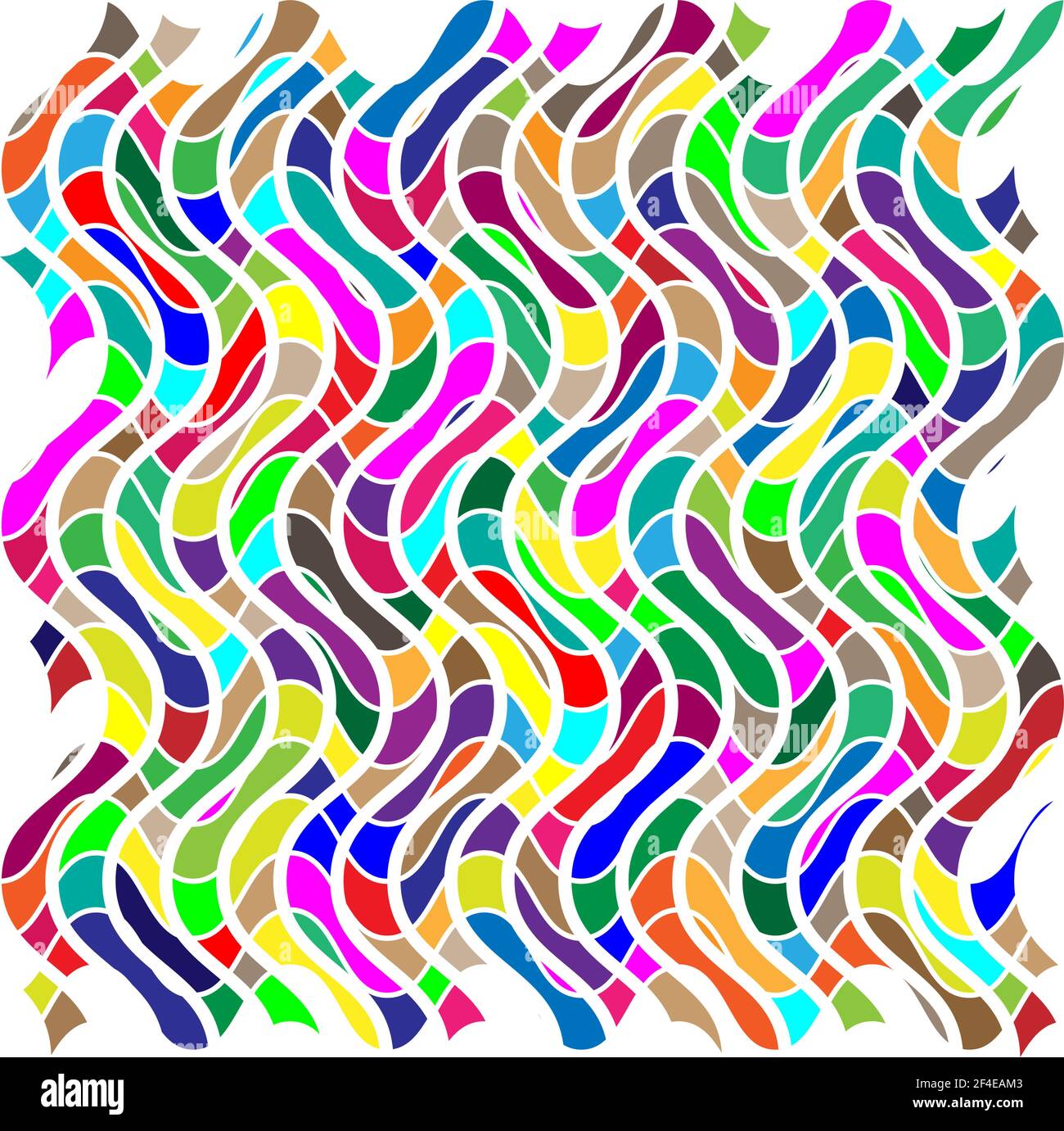 Random shapes arranged as mosaic, tessellating pattern. Colorful ...