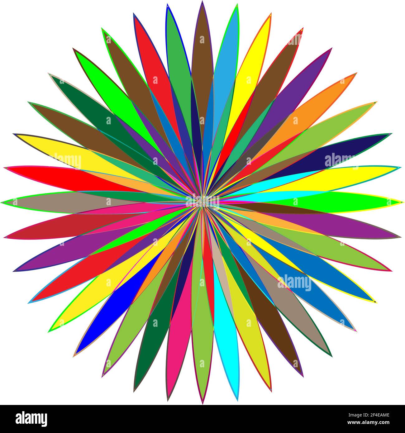 Colorful, spectrum colored abstract mandala, motif icon. Abstract ...