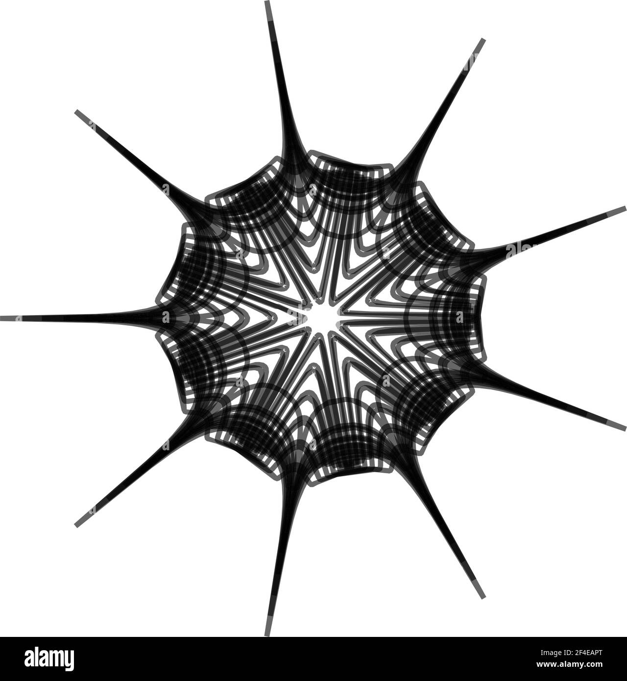 Geometric mandala - Radial, Circular Motif icon, symbol. Radiating ...