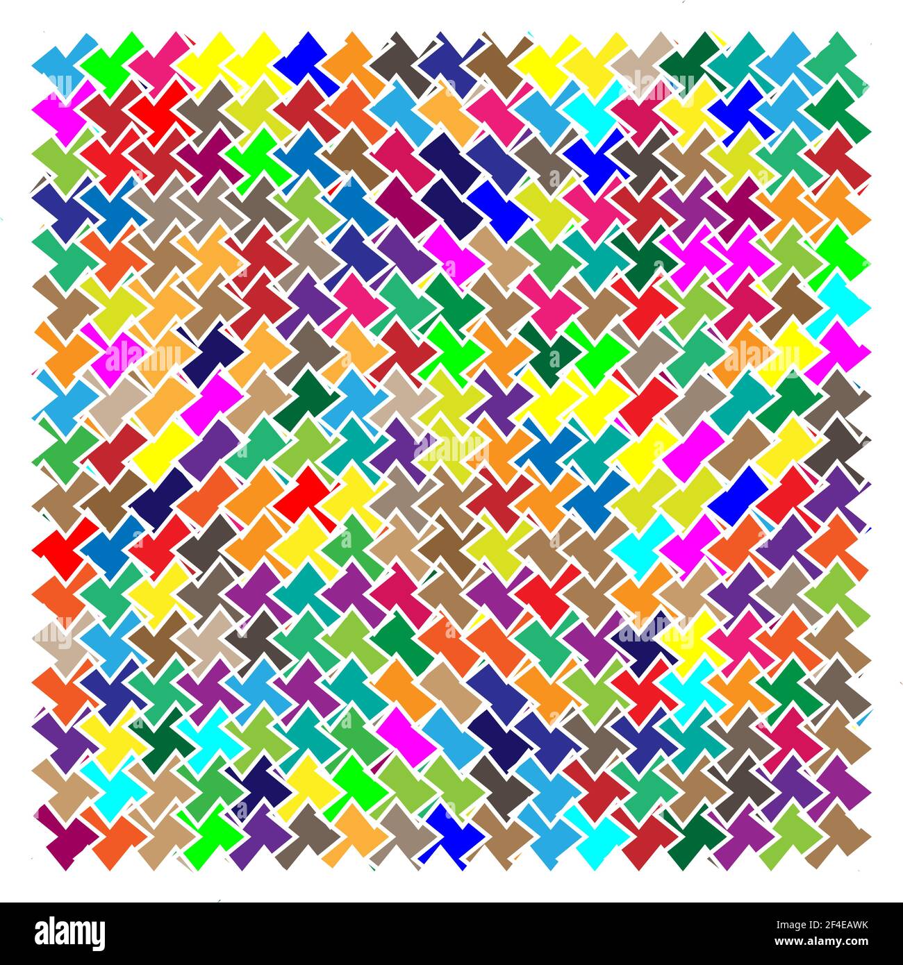 Random shapes arranged as mosaic, tessellating pattern. Colorful ...