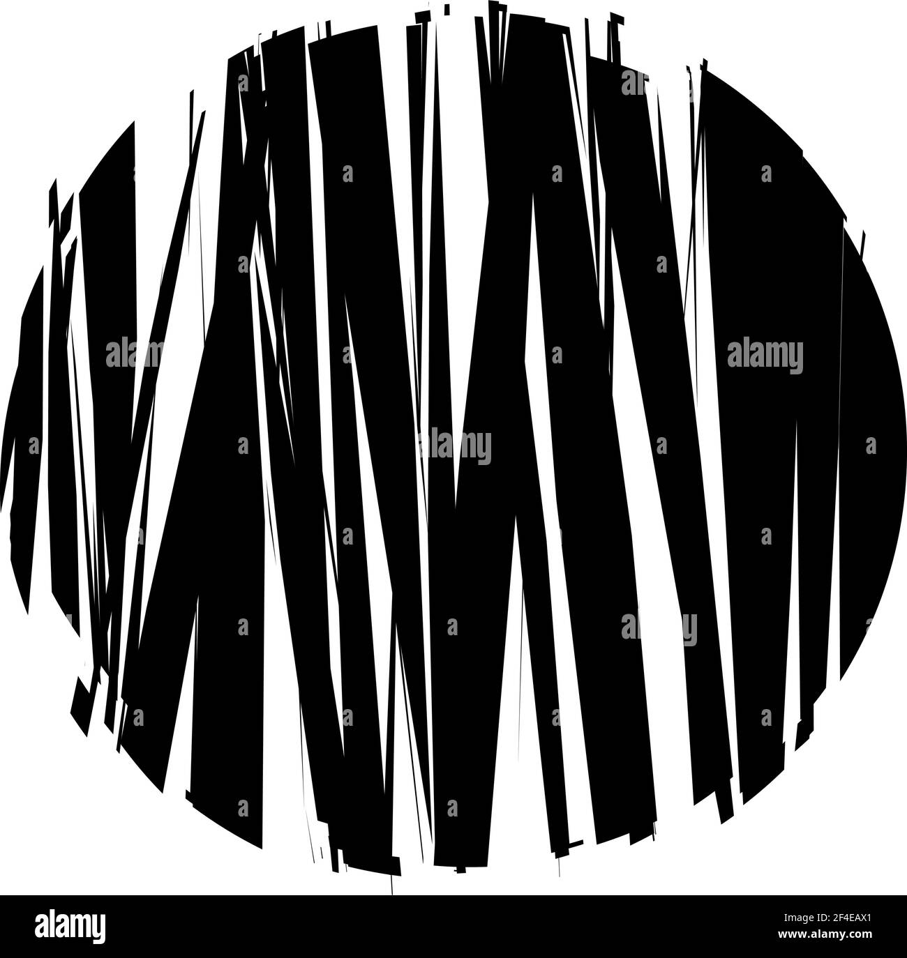 Shattered, fractured, broken geometric circle. Burst, explosion effect ...