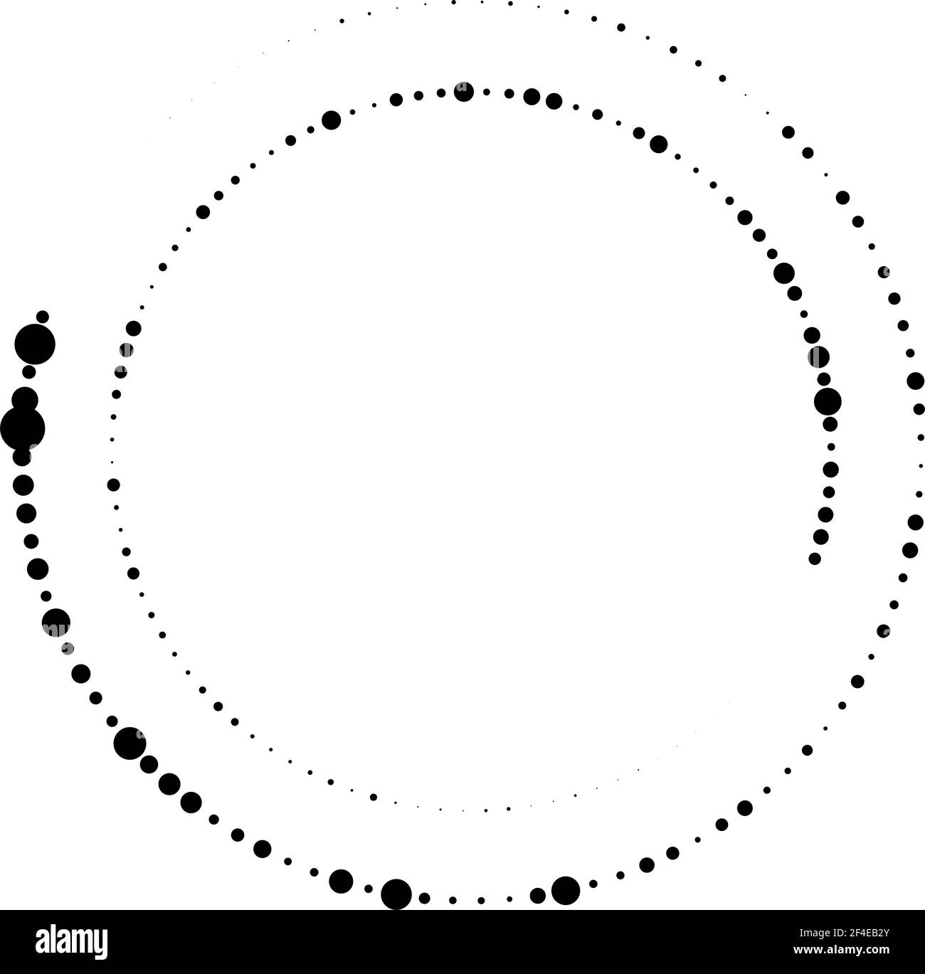 Random circles, dotted, dots spiral swirl twirl element. Polka dots ...