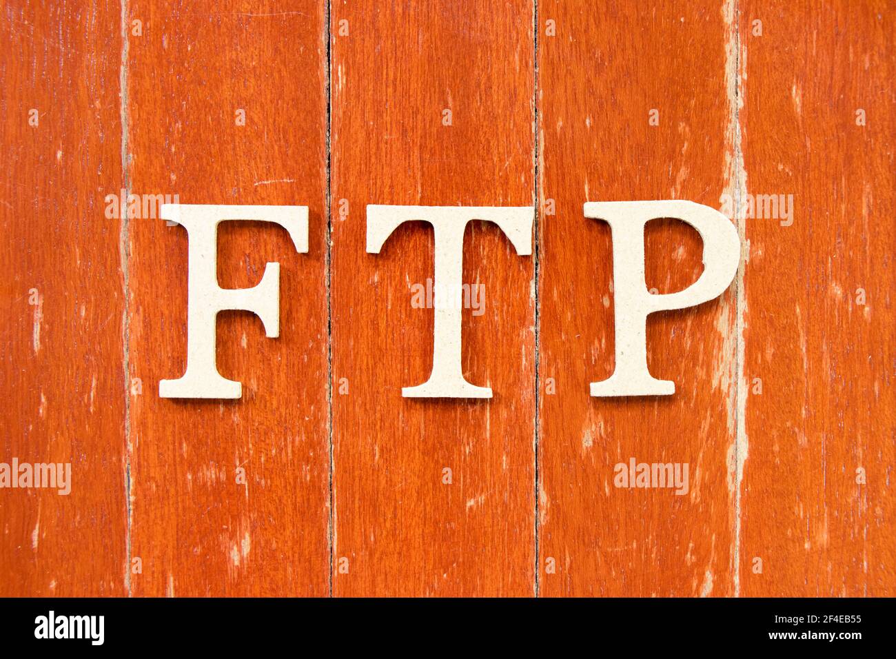 Alphabet letter in word FTP (Abbreviation of File Transfer Protocol) on ...