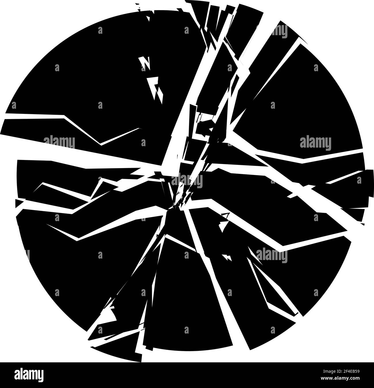 Glass circle shatter Stock Vector Images - Alamy