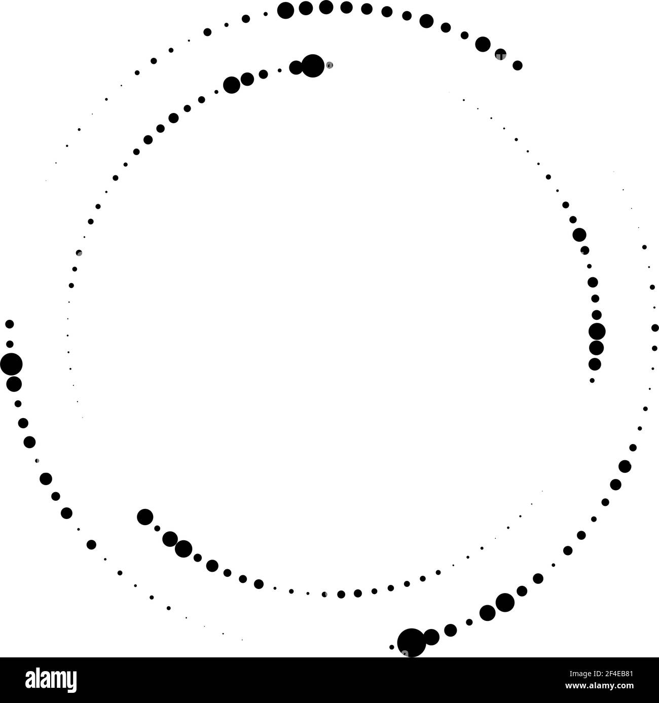 Random circles, dotted, dots spiral swirl twirl element. Polka dots ...