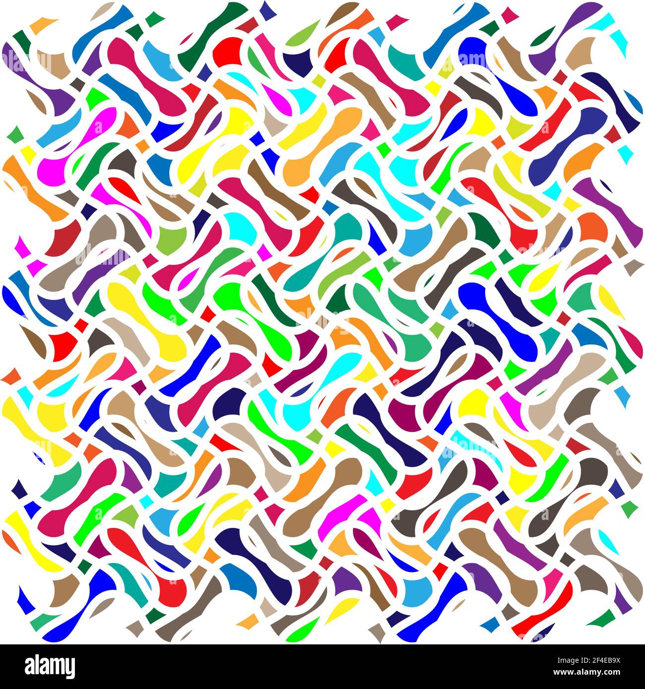 Random shapes arranged as mosaic, tessellating pattern. Colorful ...