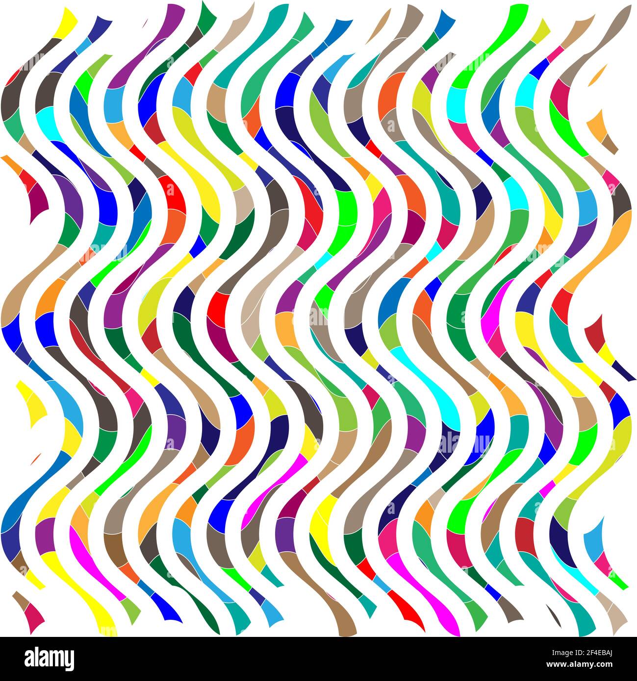 Random shapes arranged as mosaic, tessellating pattern. Colorful ...