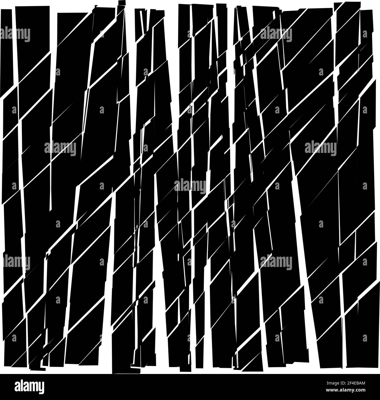 Shattered, fractured, broken geometric square. Burst, explosion effect ...