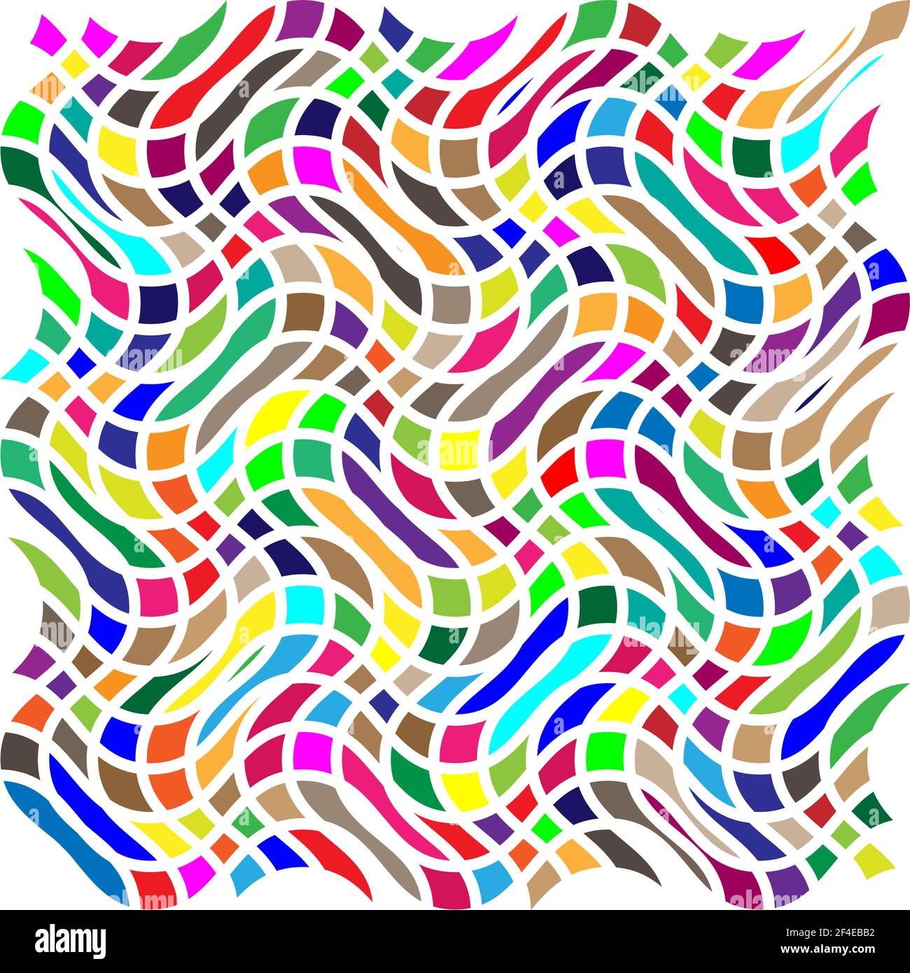 Colourful mosaic wave Stock Vector Images - Alamy