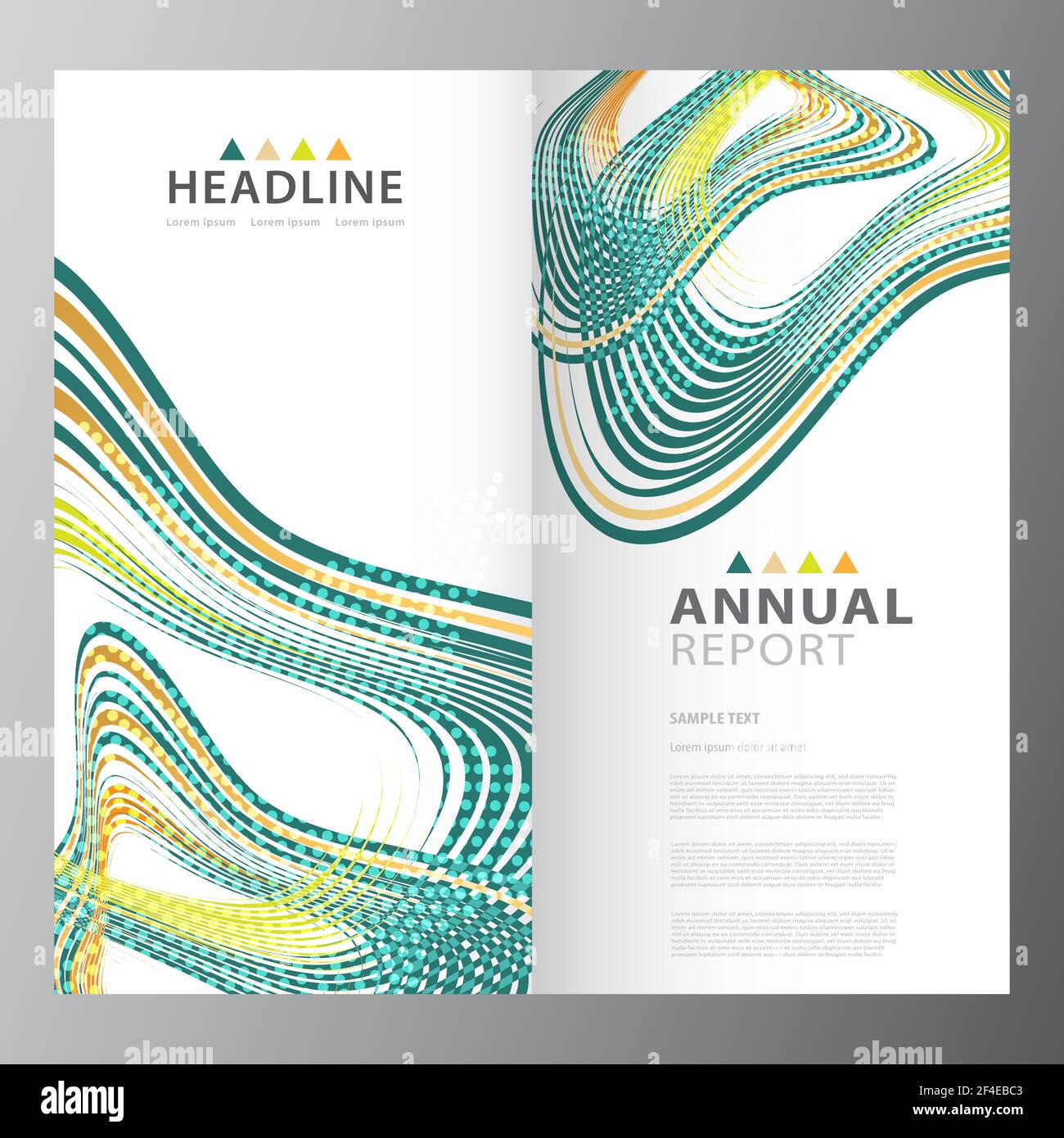 Annual business report template design layout Stock Vector Image & Art ...
