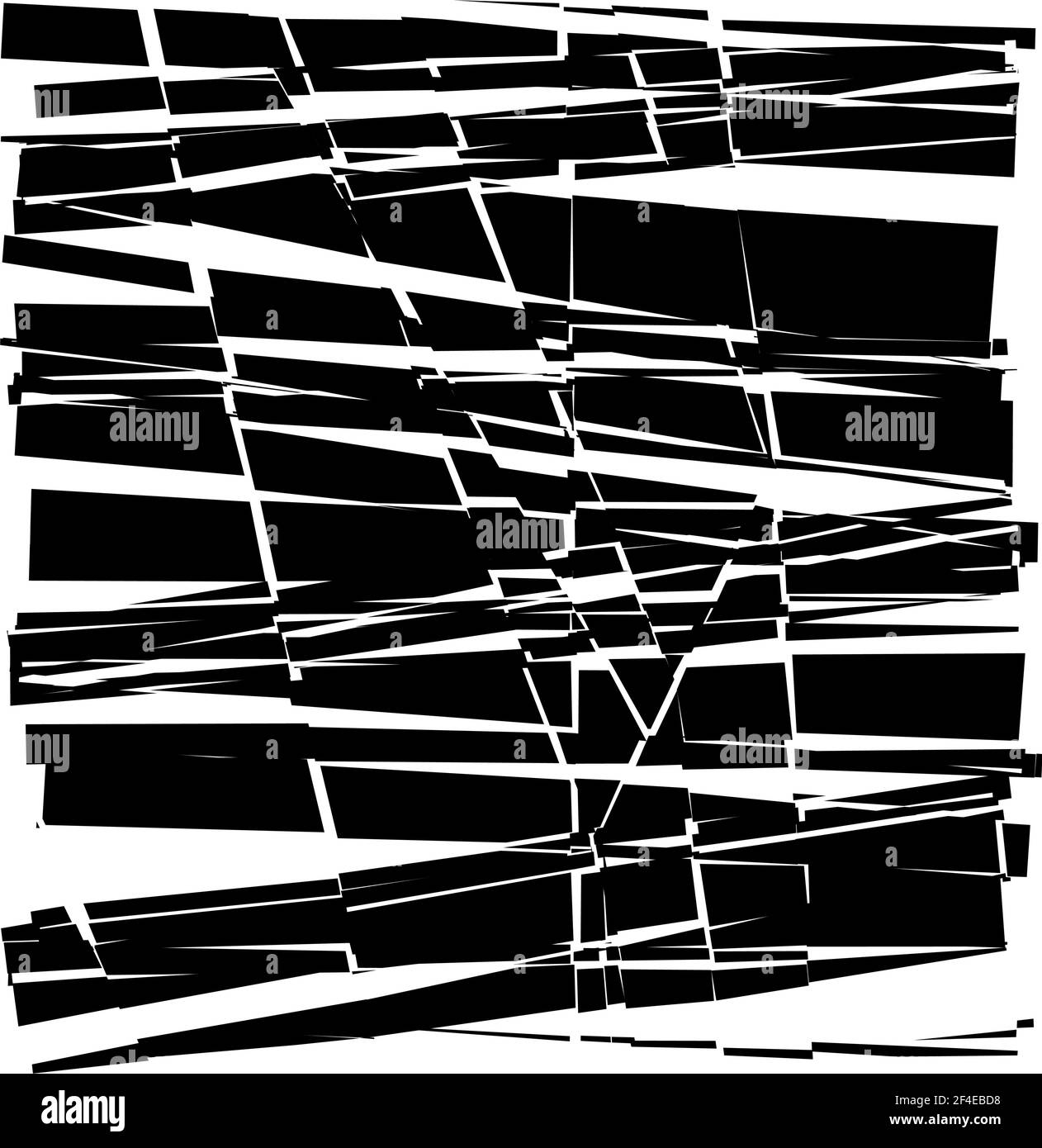 Shattered, fractured, broken geometric square. Burst, explosion effect ...