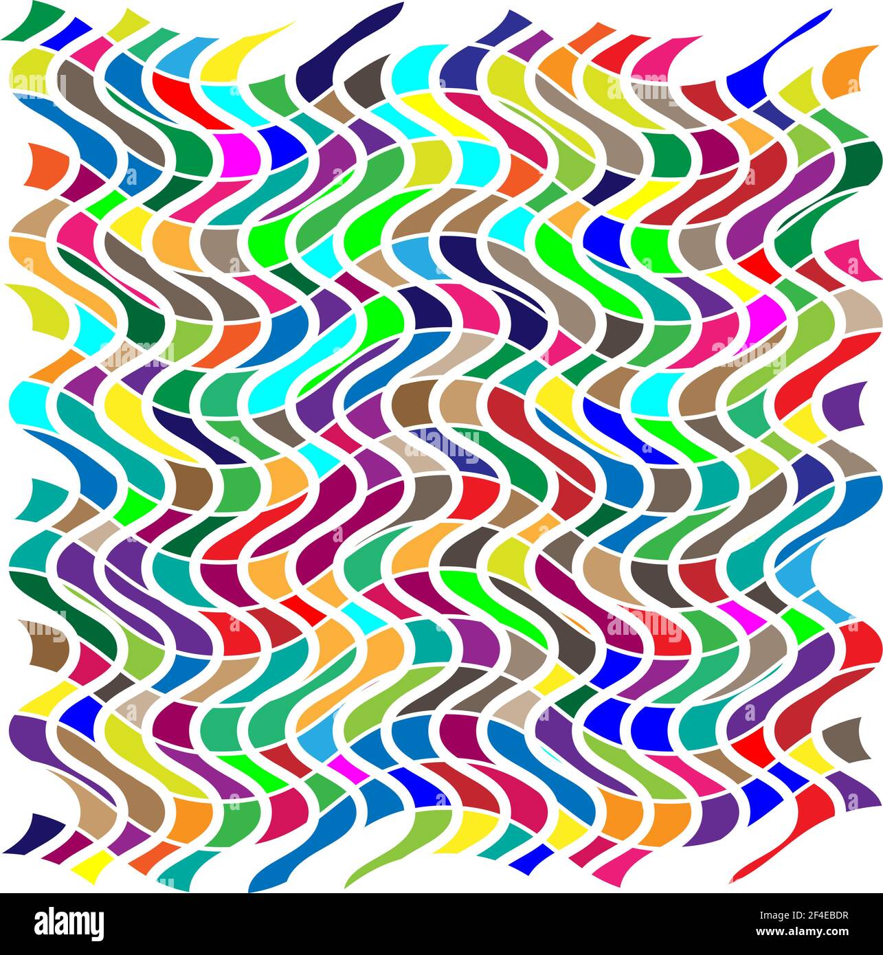 Random shapes arranged as mosaic, tessellating pattern. Colorful ...