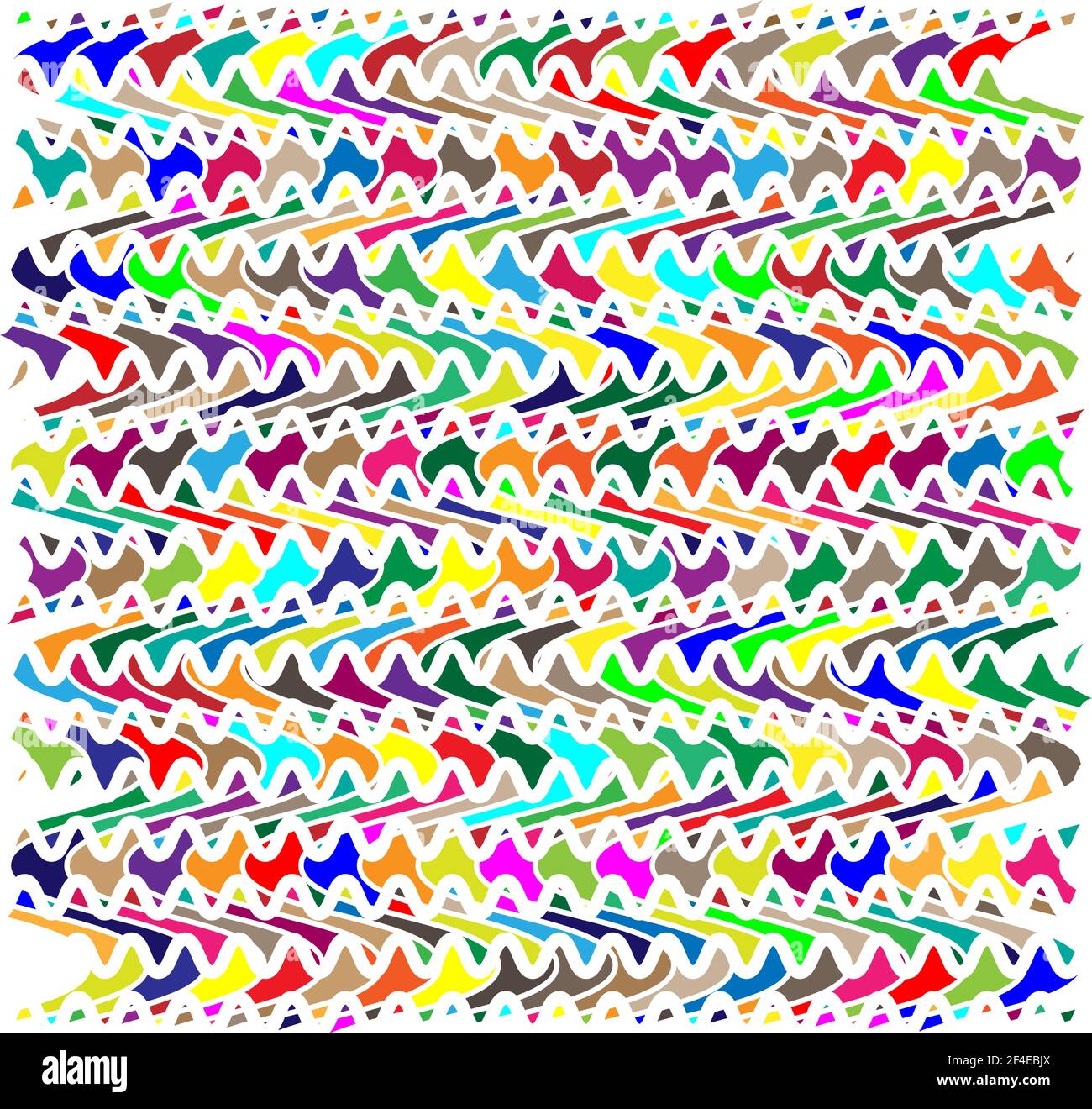 Random shapes arranged as mosaic, tessellating pattern. Colorful ...