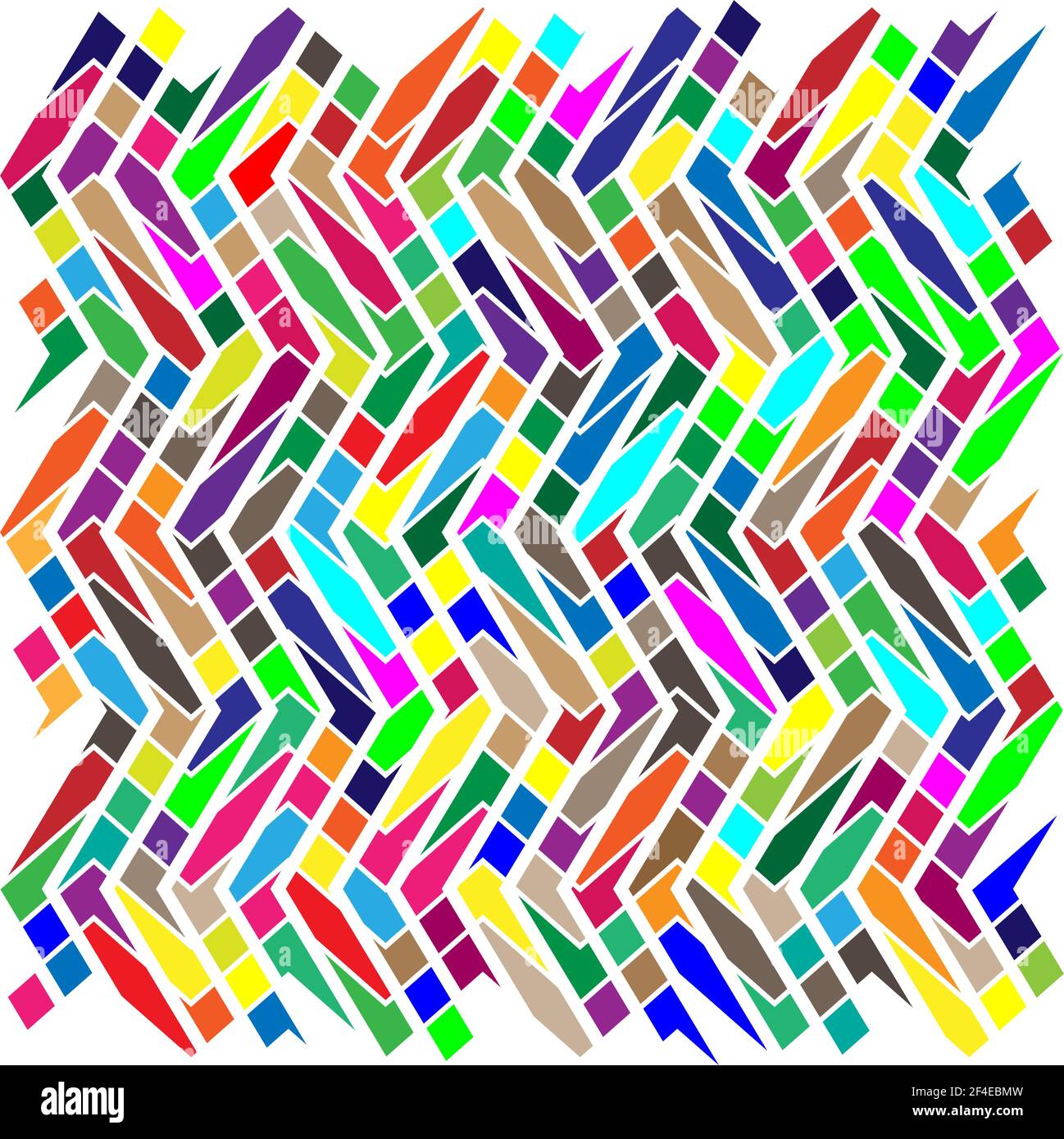 Random shapes arranged as mosaic, tessellating pattern. Colorful ...