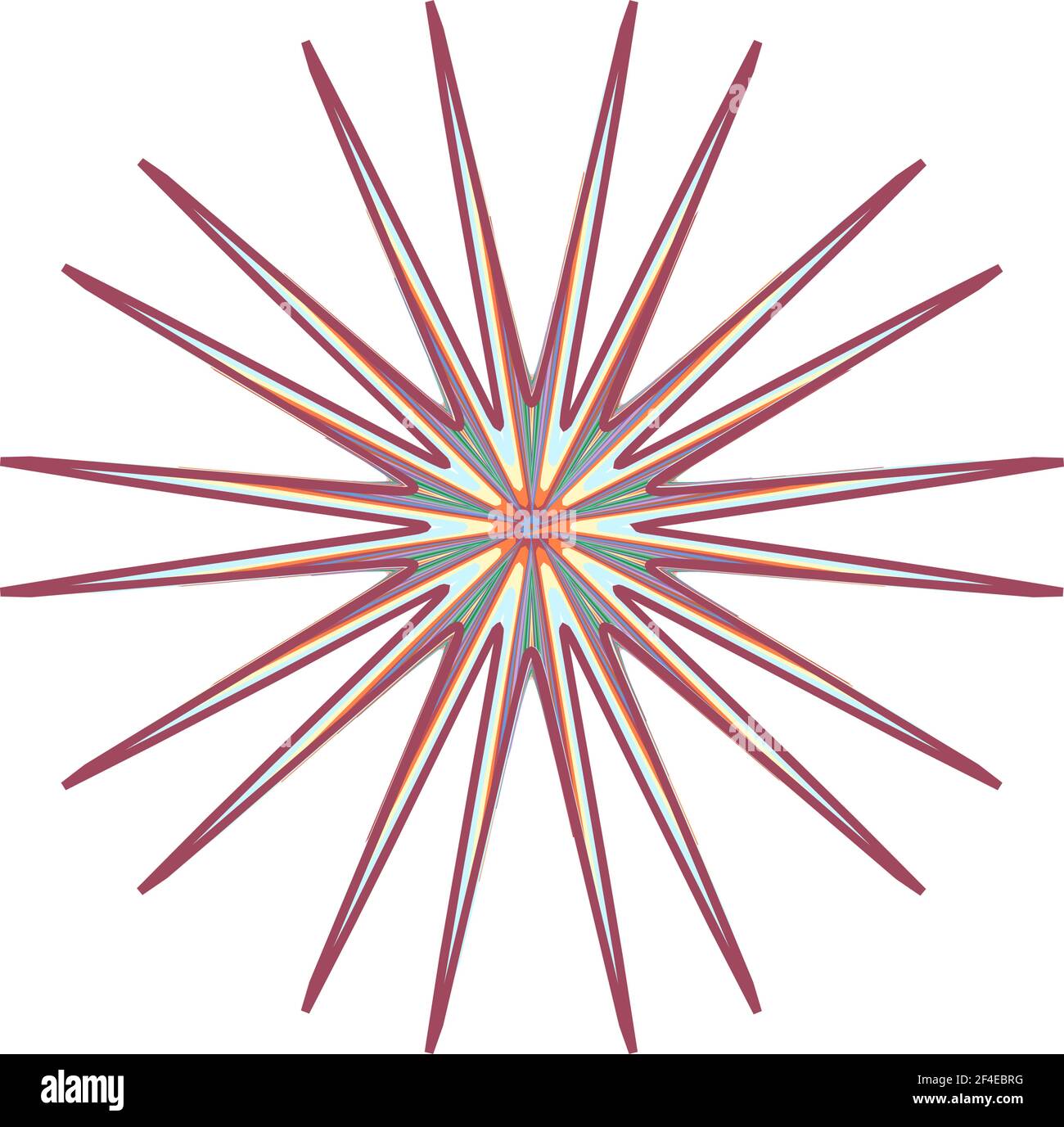 Geometric mandala - Radial, Circular Motif icon, symbol. Radiating ...