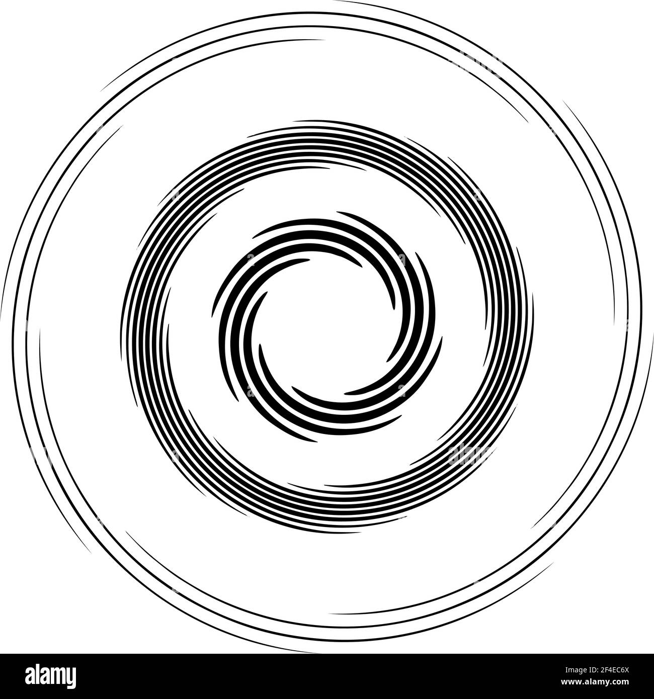 Spiral, twirl, whirlpool element vector illustration. Cochlear, helix ...