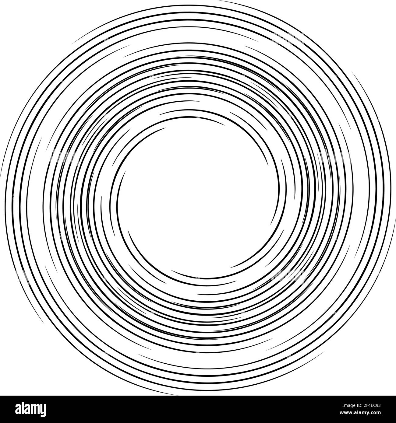 Spiral, twirl, whirlpool element vector illustration. Cochlear, helix ...