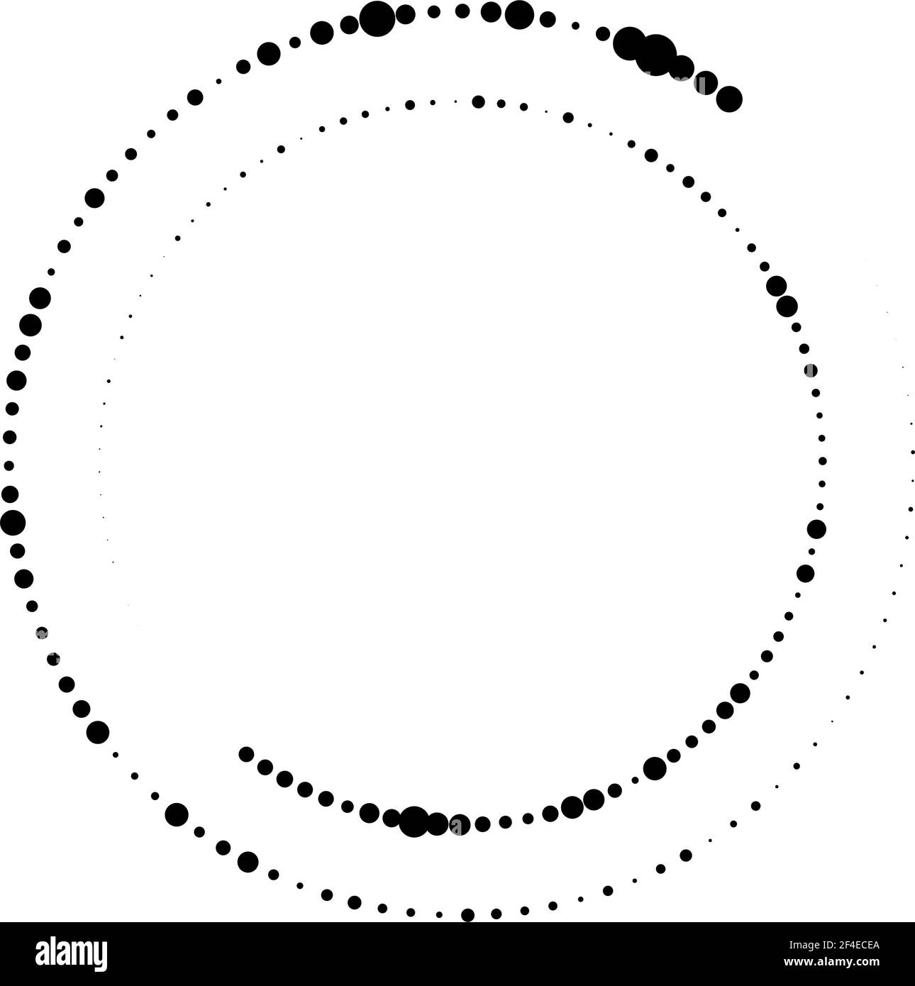 Random circles, dotted, dots spiral swirl twirl element. Polka dots ...