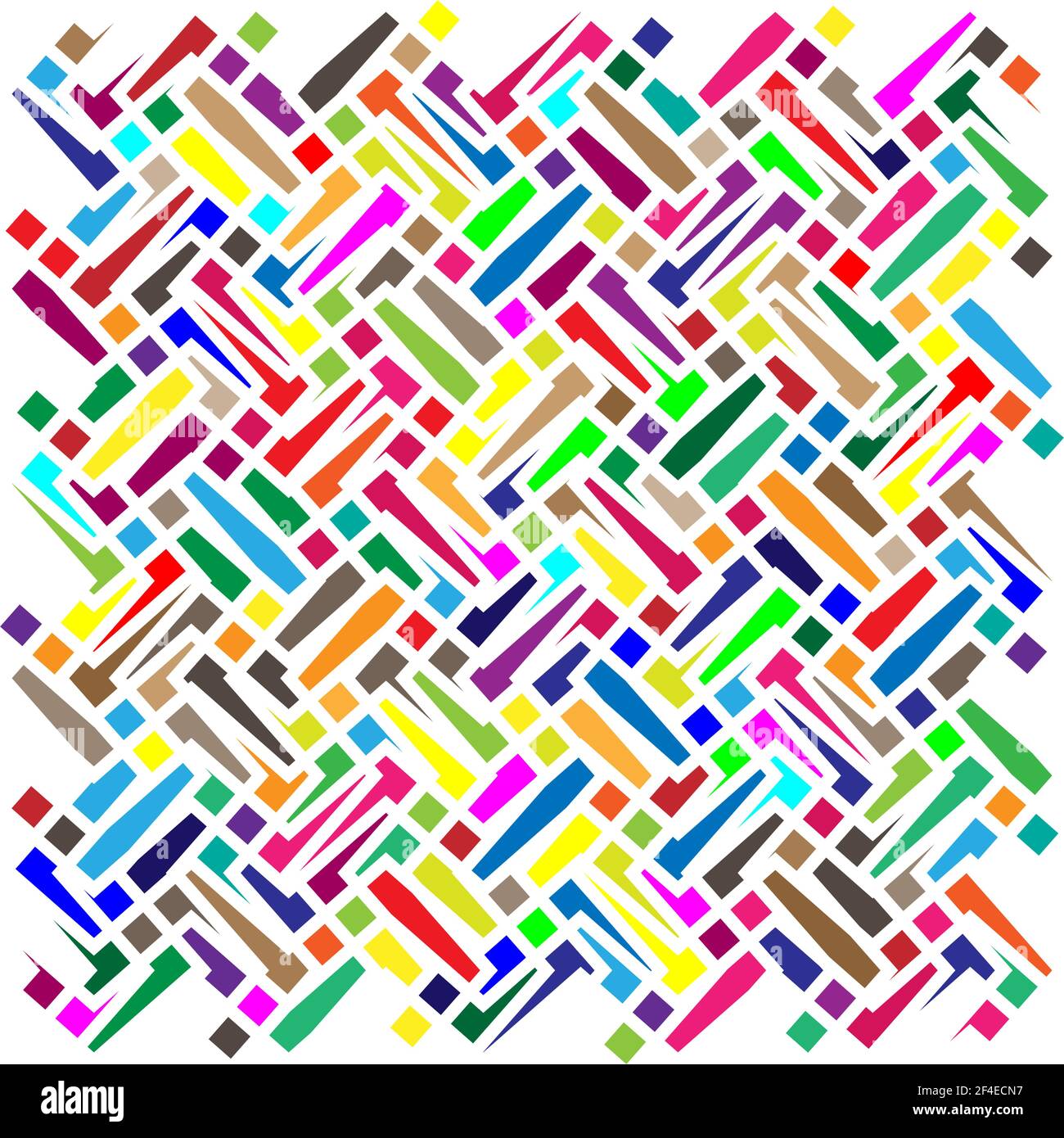 Random shapes arranged as mosaic, tessellating pattern. Colorful ...
