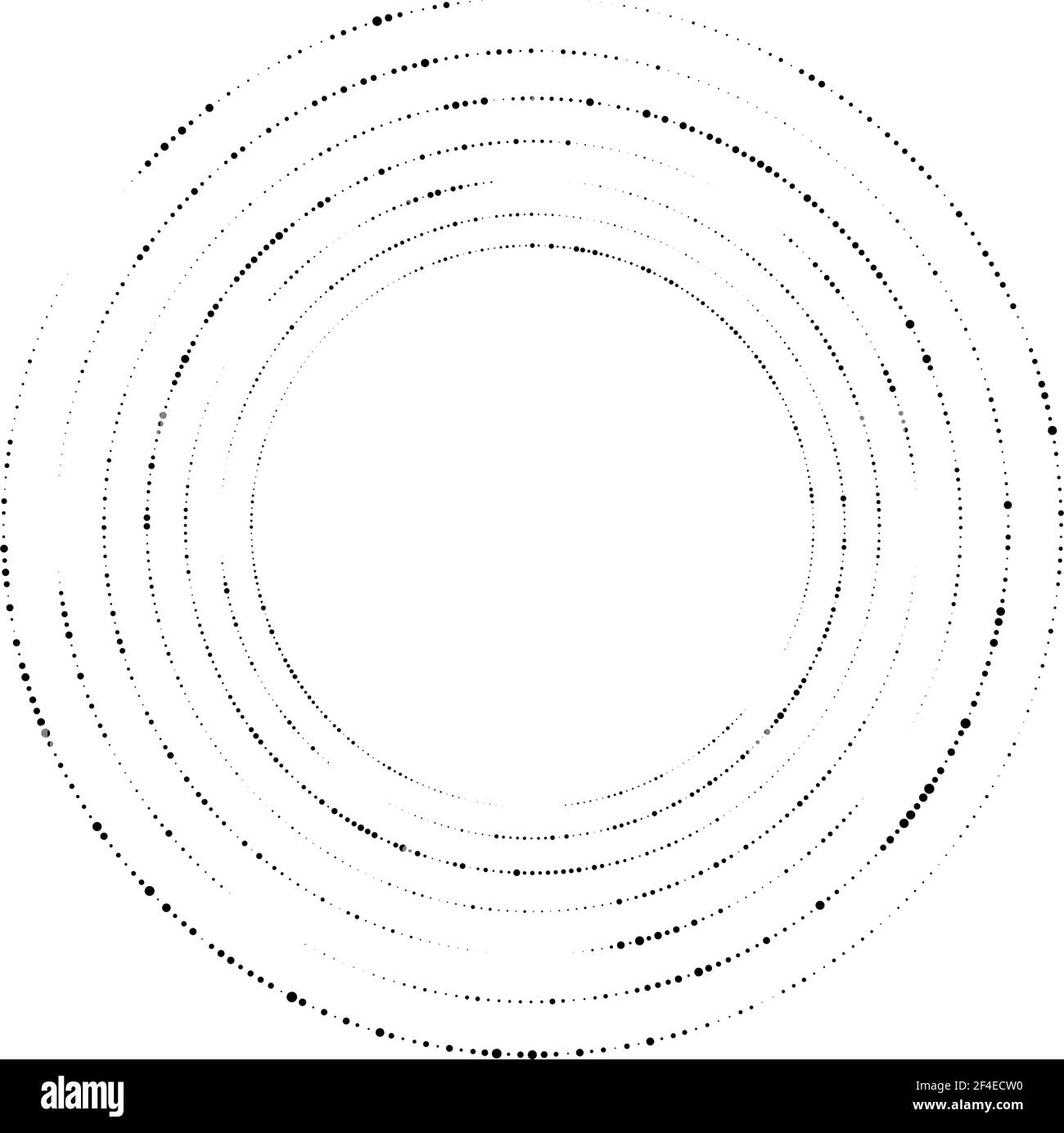 Random circles, dotted, dots spiral swirl twirl element. Polka dots ...