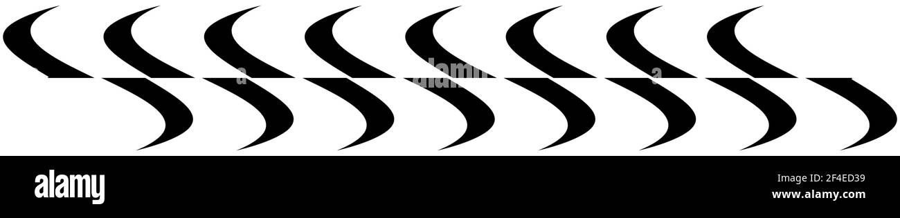 Distortion wavy, waving lines abstract design element — Stock vector ...