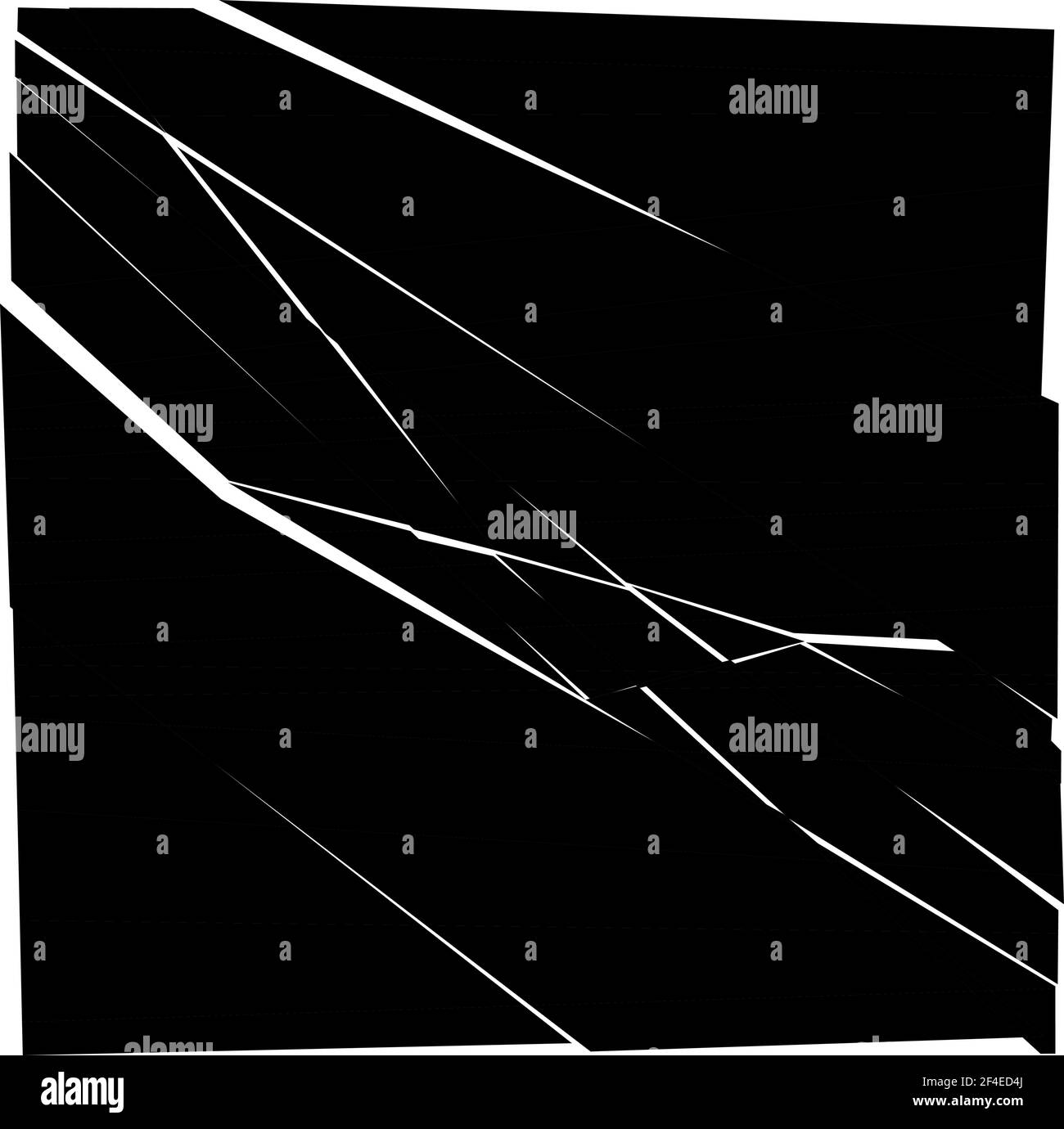 Shattered, fractured, broken geometric square. Burst, explosion effect ...