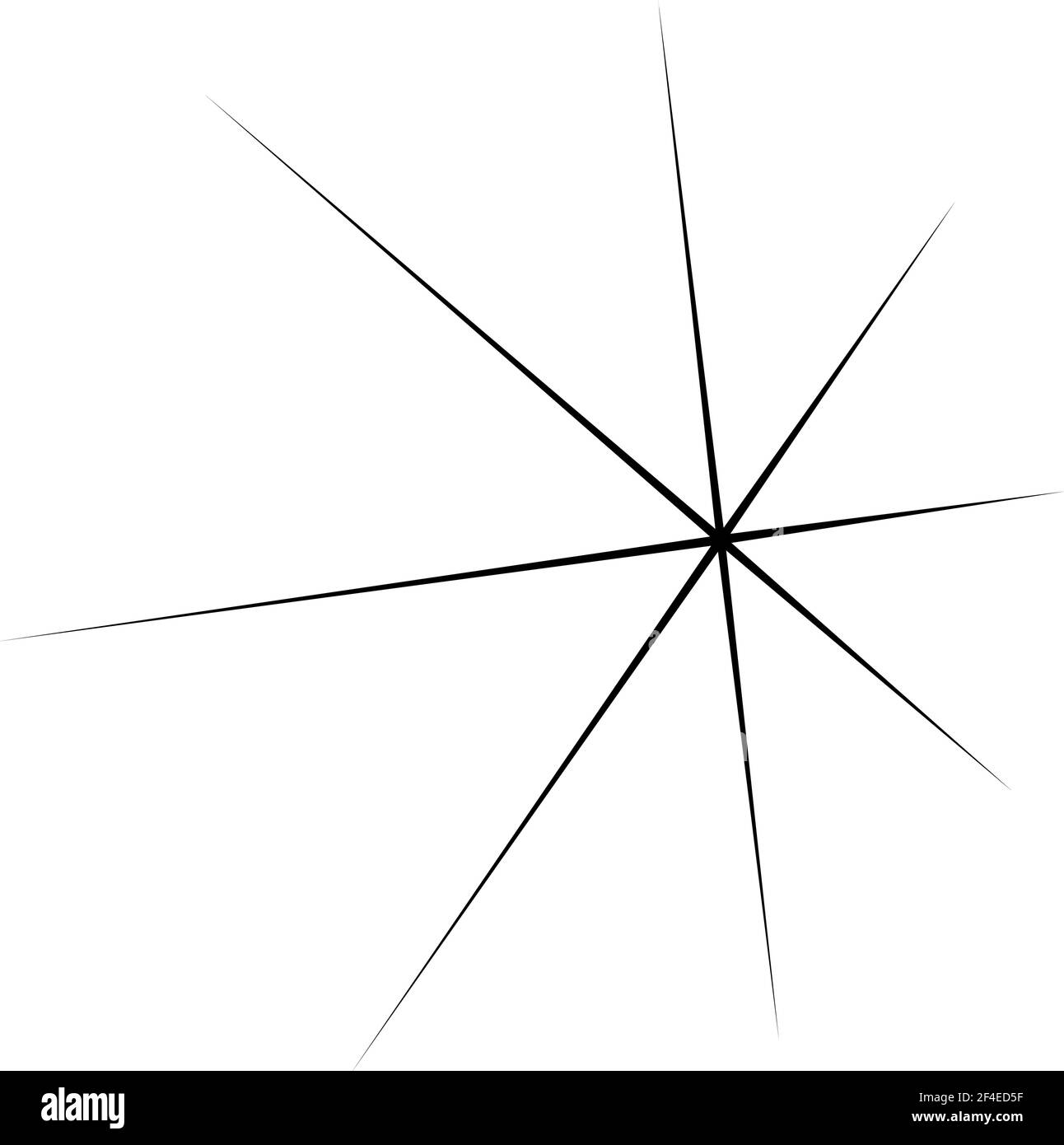 Starburst, sunburst shape. Abstract glitter, glimmer, flash shape ...