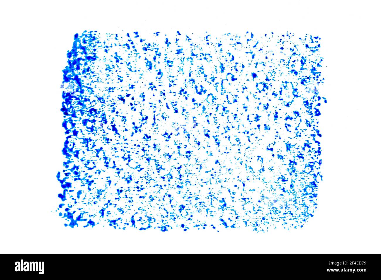 Blue color ink in square shape textured background as stamp or frame ...