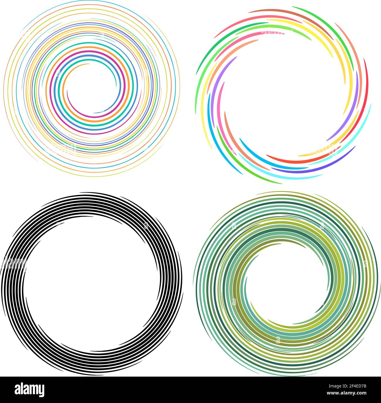 Spiral, twirl, whirlpool element vector illustration. Cochlear, helix ...