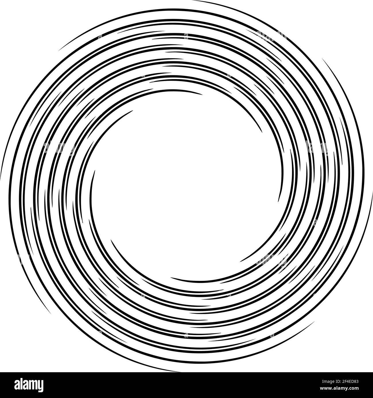 Spiral, twirl, whirlpool element vector illustration. Cochlear, helix ...