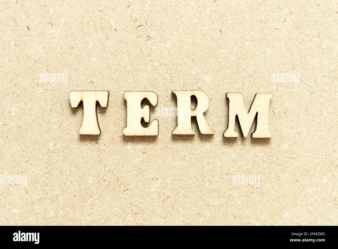 Alphabet letter in word term on wood background Stock Photo - Alamy