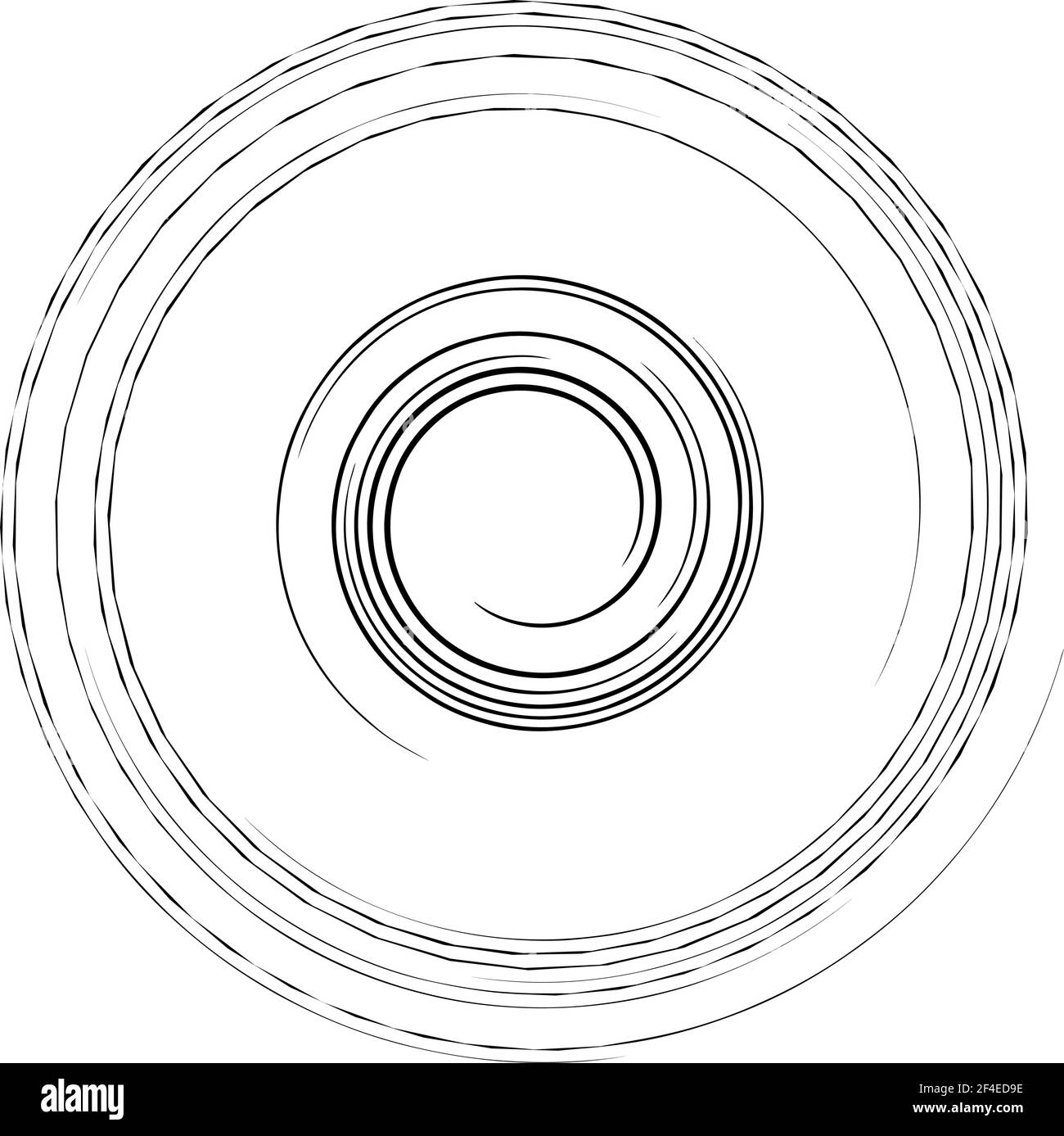 Spiral, twirl, whirlpool element vector illustration. Cochlear, helix ...
