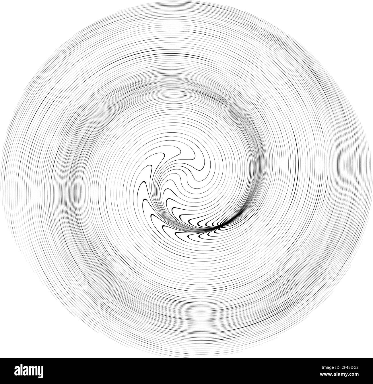 Swirl, twirl, spiral shape, element. Motif with rotation, torsion ...