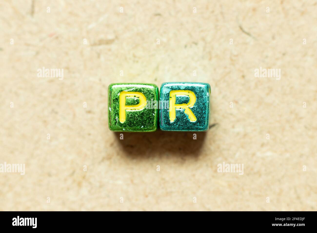 Metallic color alphabet letter block in word PR (Abbreviation of ...