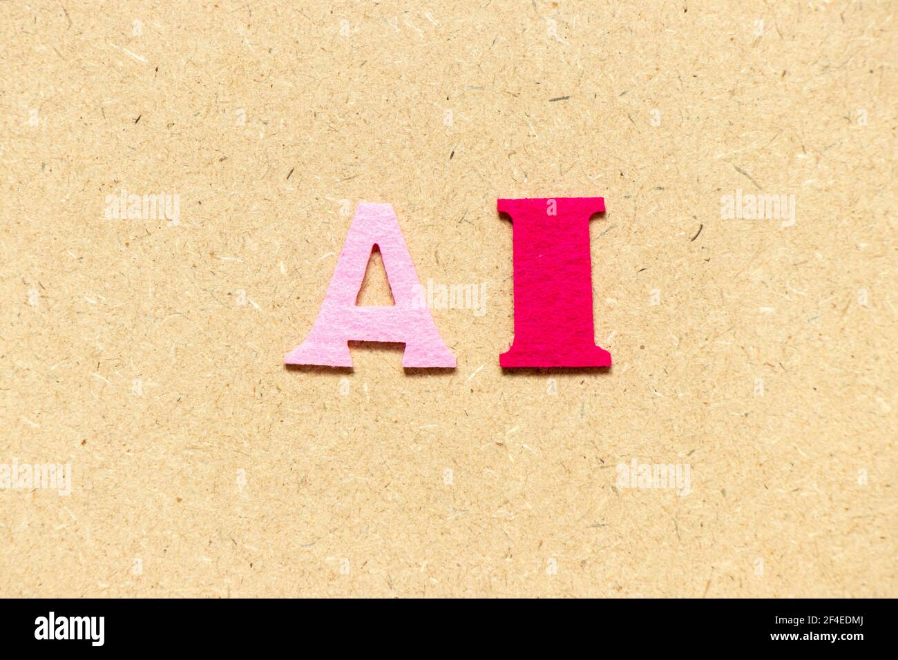 Color Cloth Alphabet Letter In Word Ai Abbreviation Of Artificial Intelligence On Wood